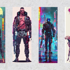 50 Cyberpunk Printable Bookmarks, Cyberpunk Digital Download Bookmark ...