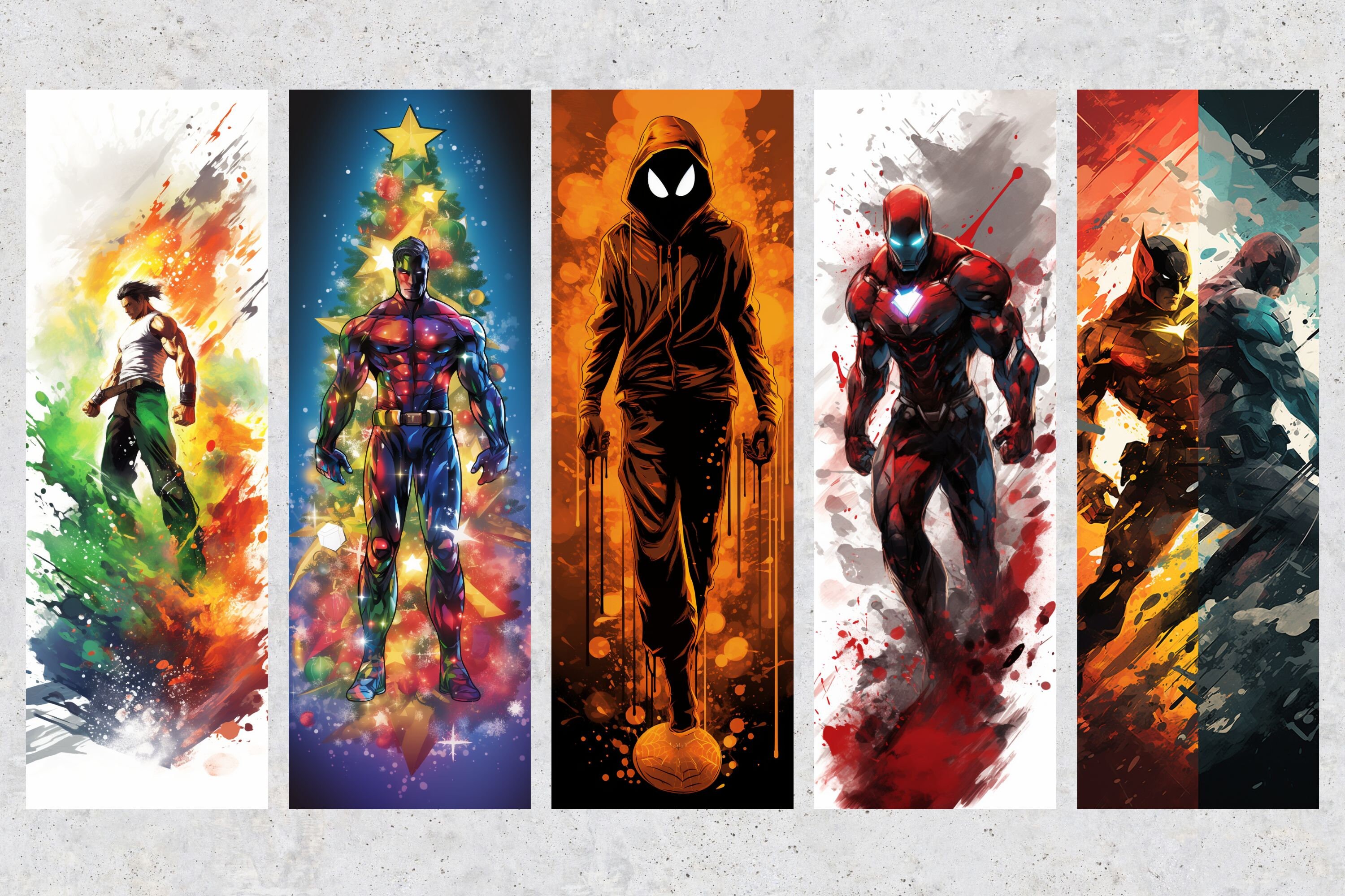 40 Superhero Printable Bookmarks, Comics Digital Download Bookmark ...