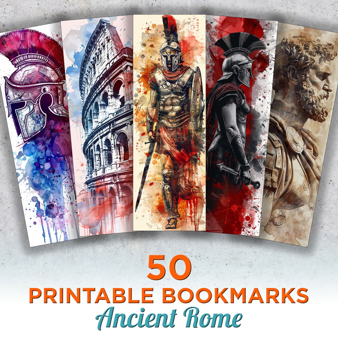 50 Ancient Rome Printable Bookmarks, Historical Digital Download ...