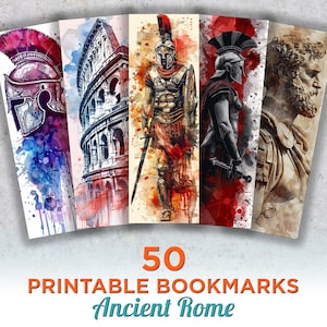 50 Ancient Rome Printable Bookmarks, Historical Digital Download ...
