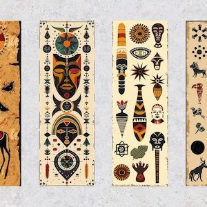 50 African Arts Printable Bookmarks, African Digital Download Bookmark ...