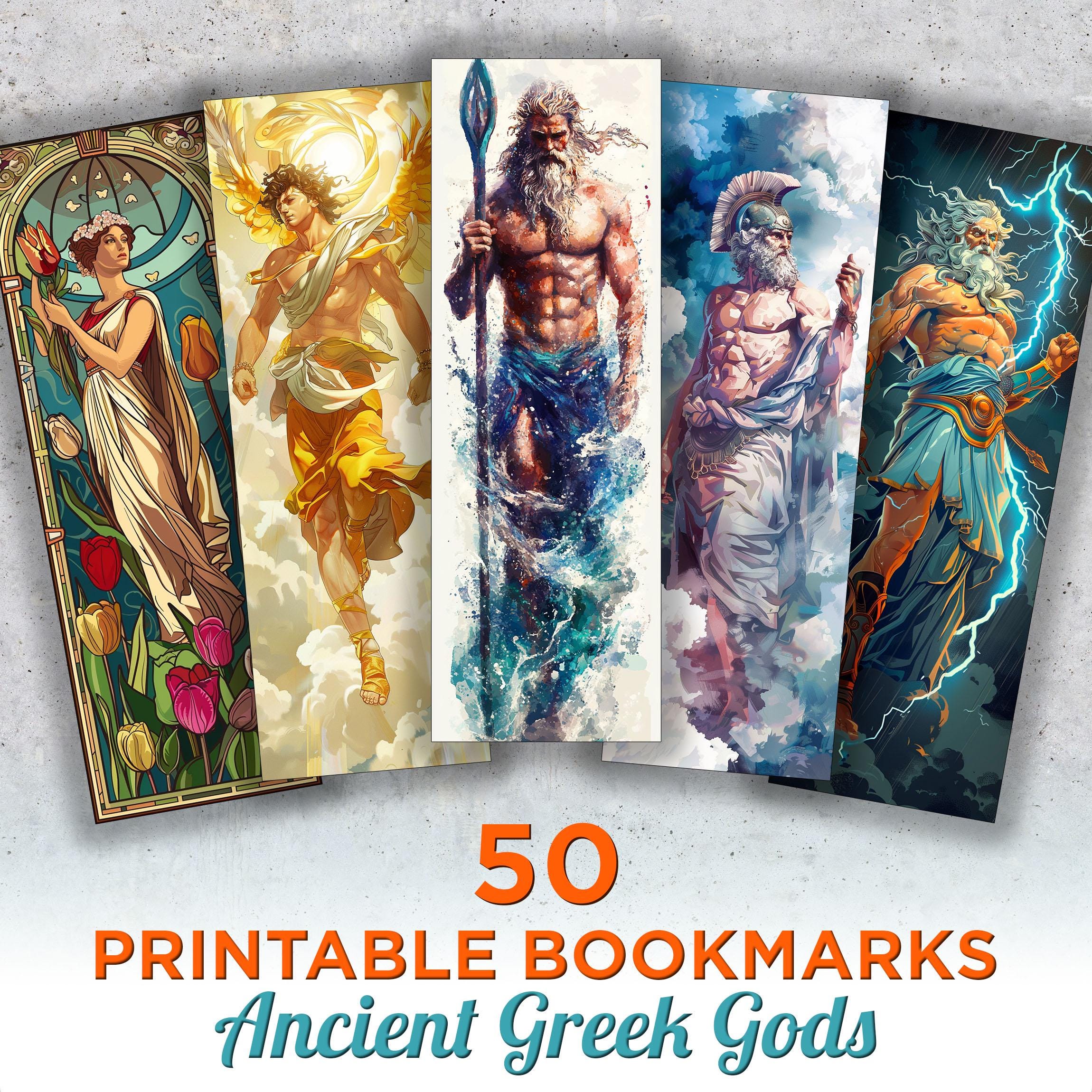 50 Ancient Greek God Printable Bookmarks, Greek Digital Download ...