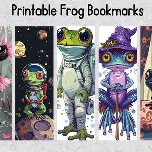 50 Frog Printable Bookmarks, Frog Digital Download Bookmark Sheets ...