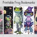 50 Frog Printable Bookmarks, Frog Digital Download Bookmark Sheets ...