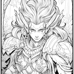 55 Anime Demon Slasher Coloring Pages, Big Coloring Book With Manga ...