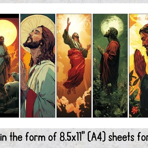 50 Bible Printable Bookmarks, Biblical Stories Digital Download ...