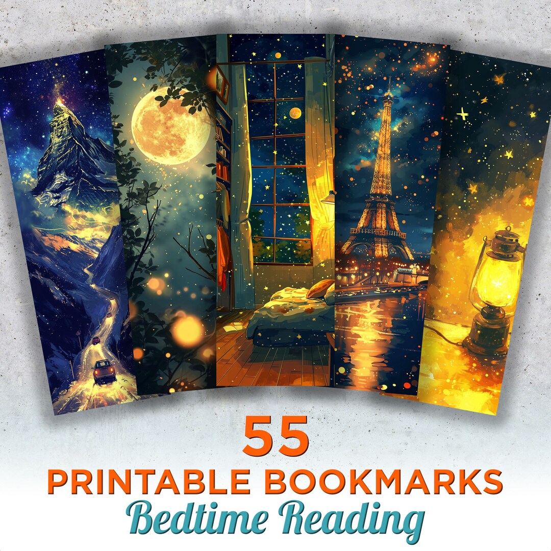 55 Bedtime Reading Printable Bookmarks, Fairy Tale Digital Download ...