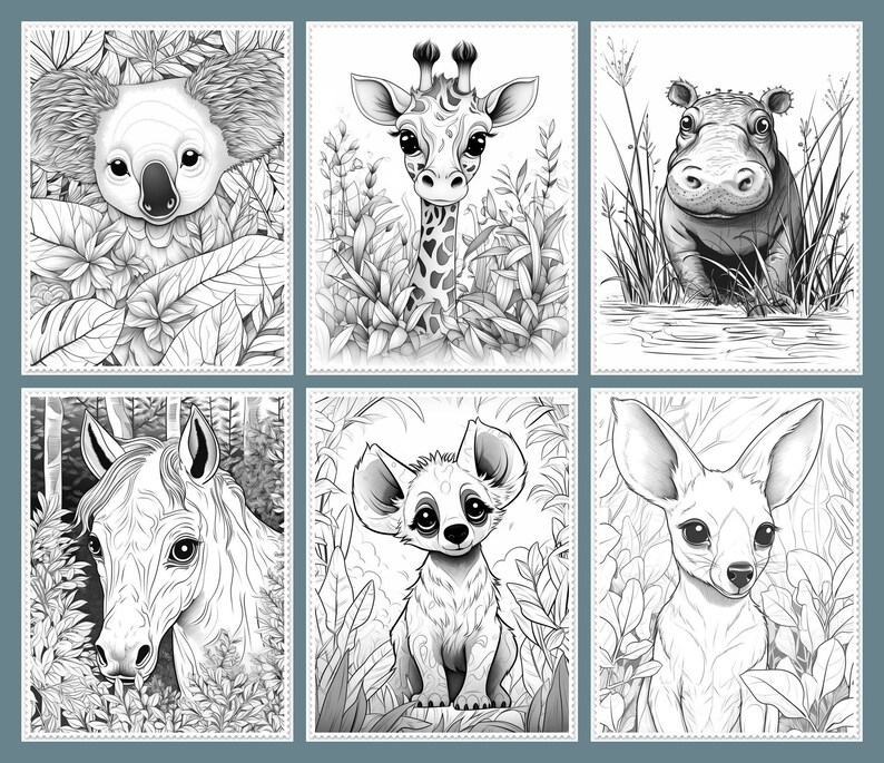 28 Baby Animals Coloring Pages, Adults Printable Coloring Page ...