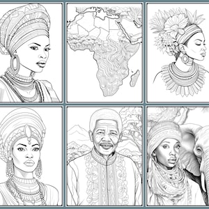 30 Africa Coloring Pages, Adults Printable Coloring Page With African ...