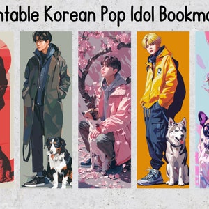 45 Korean Pop Idol Printable Bookmarks, Korean Pop Digital Download ...