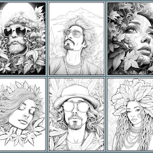 50 Rastafarian Coloring Pages, Bob Marley Jamaica Stoner Printable ...