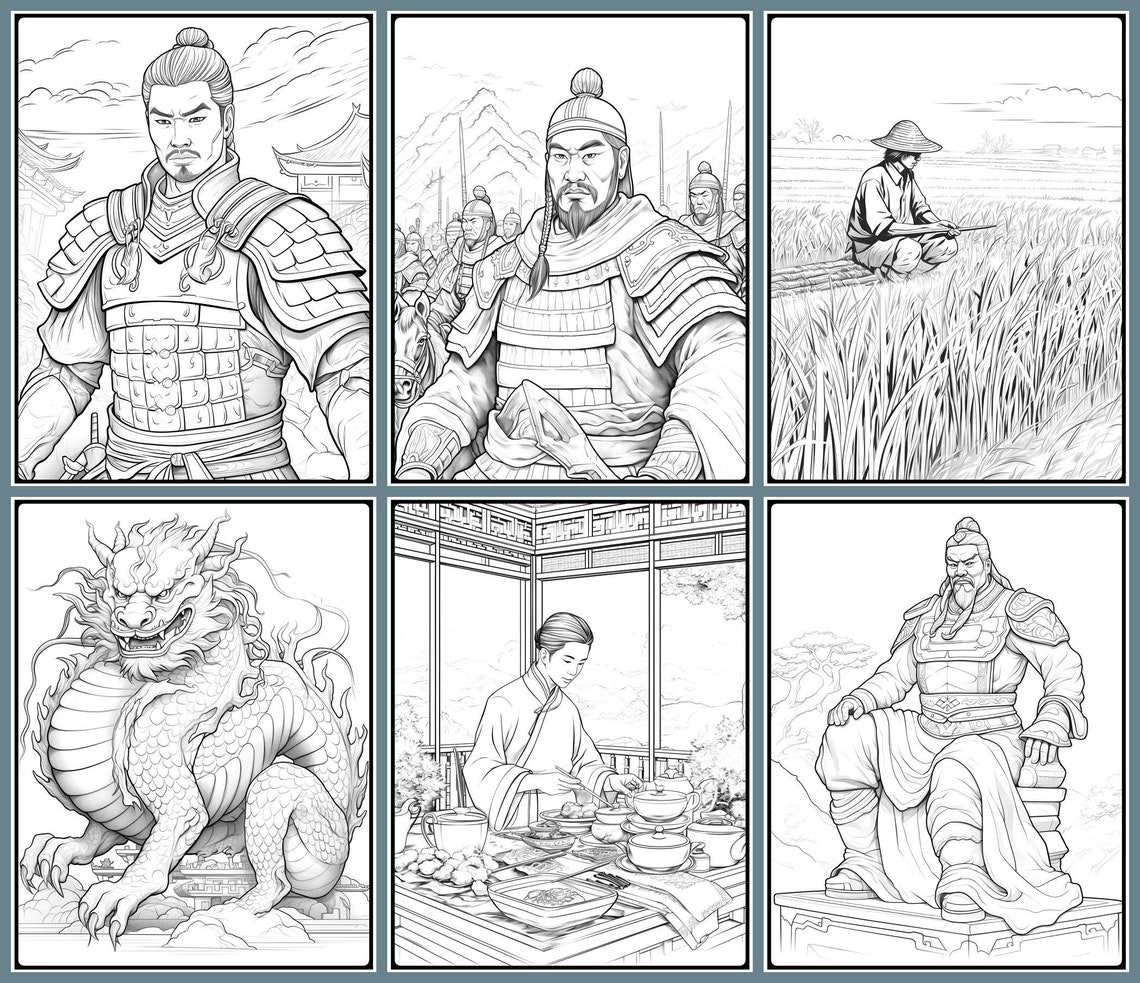 35 Ancient China Coloring Pages, Adults Printable Coloring Page With ...