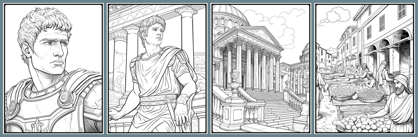 40 Ancient Rome Coloring Pages, Adults Printable Coloring Page With ...