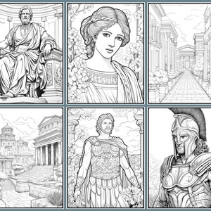 40 Ancient Greece Coloring Pages, Adults Printable Coloring Page With ...