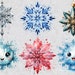 30 Snowflake PNG Sublimation Clip Art, Set of Transparent PNG Snow ...