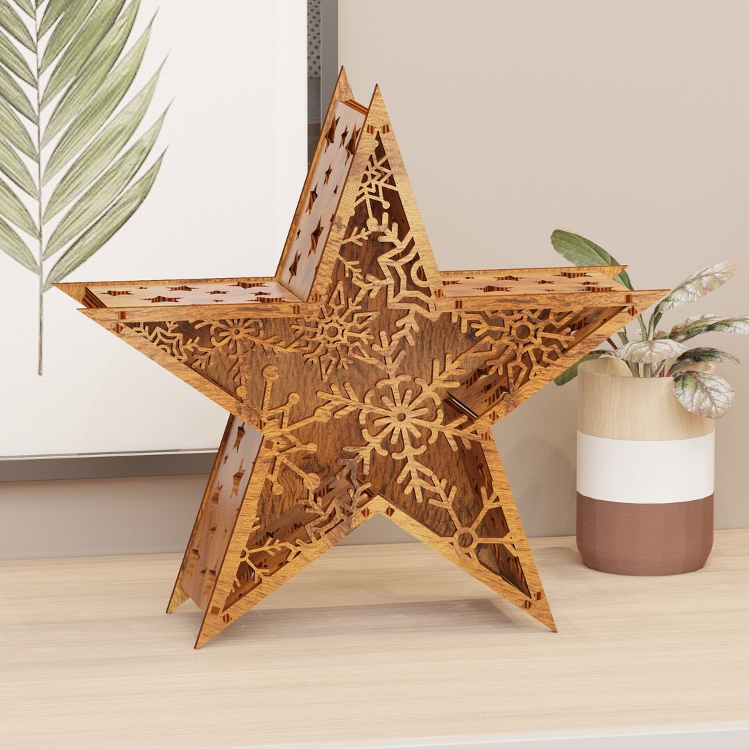 Christmas Decorative Star for Laser Cutting, Christmas Star Lamp ...