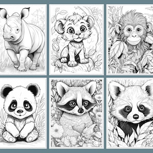28 Baby Animals Coloring Pages, Adults Printable Coloring Page ...