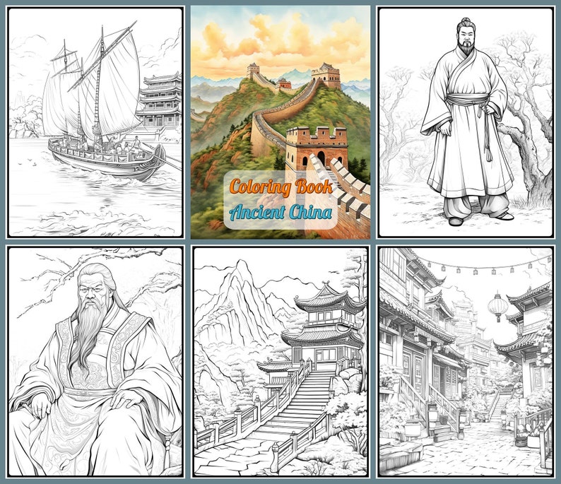 35 Ancient China Coloring Pages, Adults Printable Coloring Page With ...