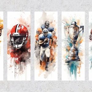 45 American Football Printable Bookmarks, Football Digital Bookmark ...