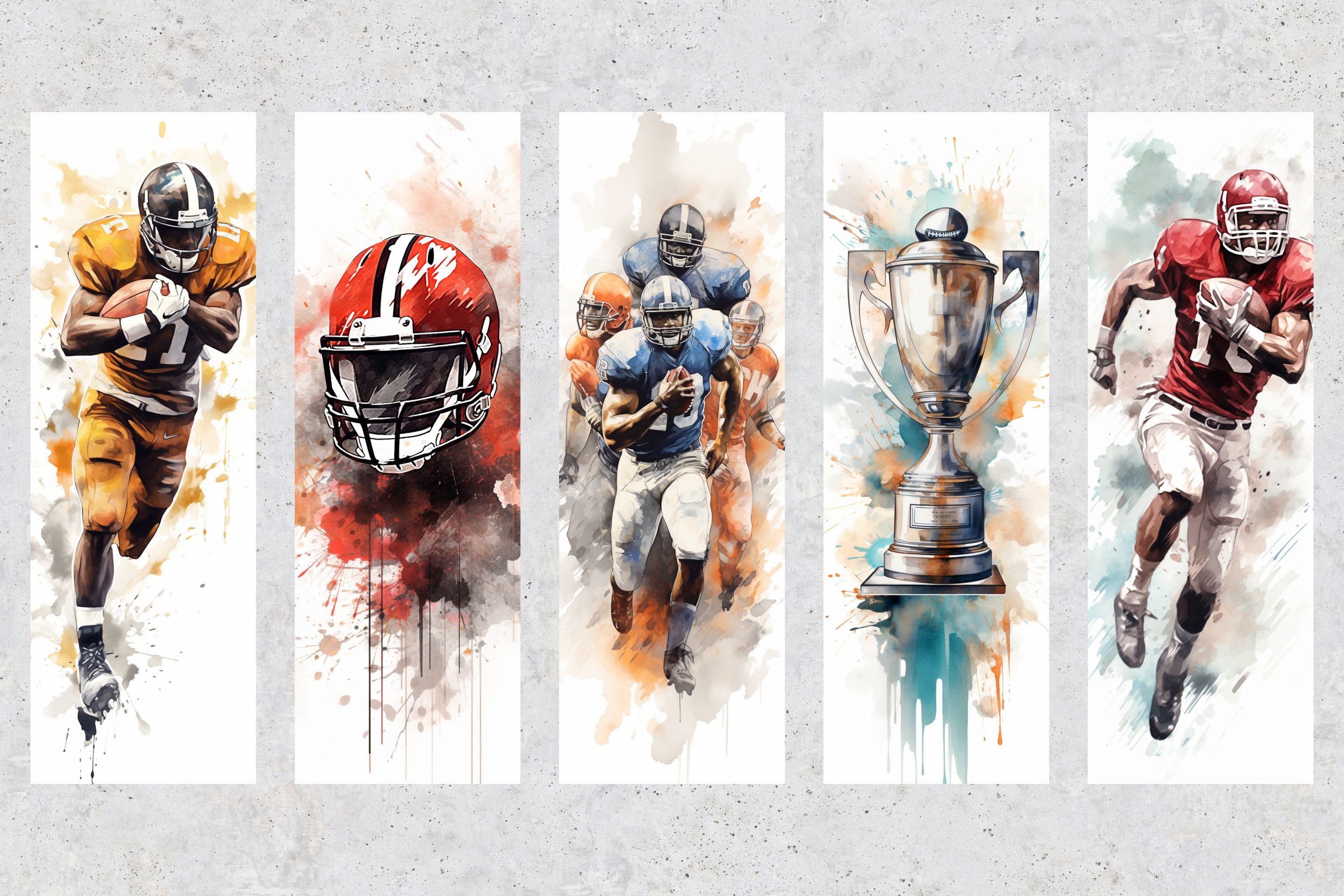 45 American Football Printable Bookmarks, Football Digital Bookmark ...