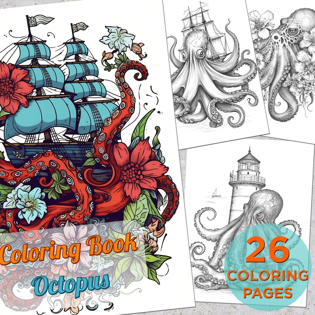 26 Octopus Coloring Pages, Adults Printable Coloring Page, Octopus ...