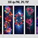 50 Neon Flowers Printable Bookmarks, Floral Digital Download Bookmark ...
