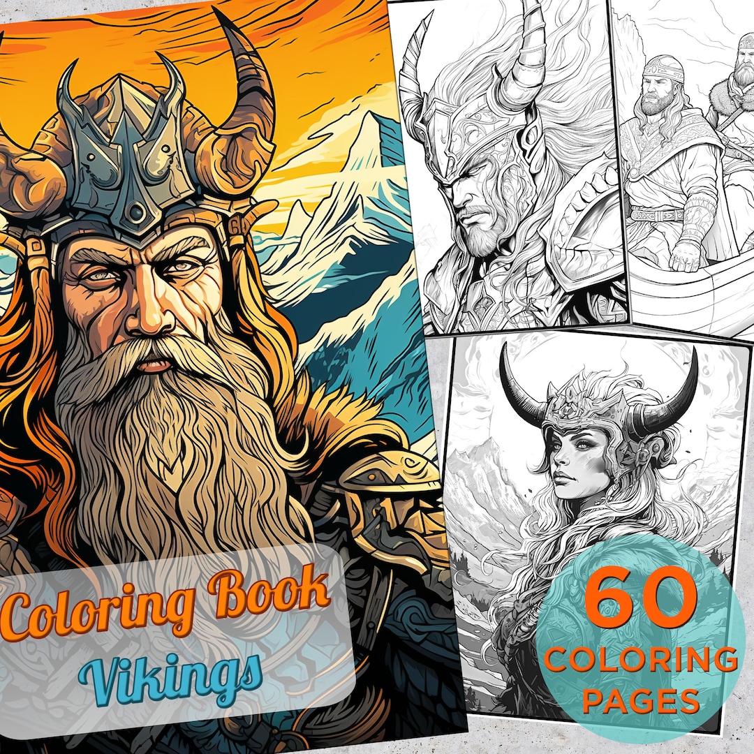 60 Vikings Coloring Pages, Adults Printable Coloring Page With Vikings ...