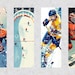 50 Hockey Printable Bookmarks, Hockey Digital Bookmark Sheets, Hockey ...