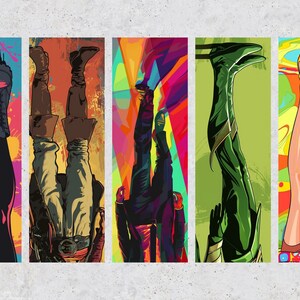 50 Funny Peeking Legs Printable Bookmarks, Digital Download Bookmark ...