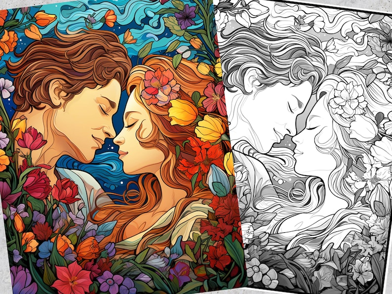 32 Romeo and Juliet Coloring Pages, Romantic Fairy Tale Printable ...