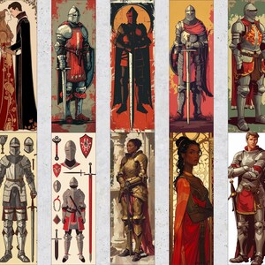 50 Medieval Printable Bookmarks, Fairy Tale Digital Download Bookmark ...