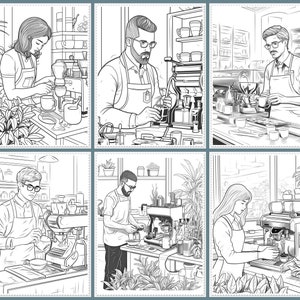 26 Barista and Coffee Coloring Pages, Barista and Coffee Printable ...