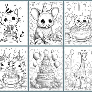 30 Birthday Party Coloring Pages, Adults Printable Coloring Page ...