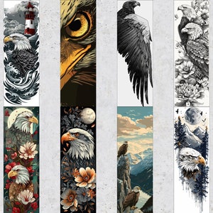 50 Wild Eagle Printable Bookmarks, Eagle Download Bookmark Sheets ...