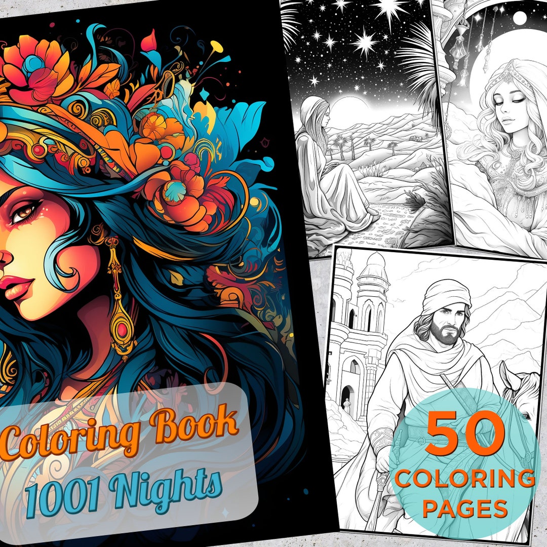 50 Arabian Nights Coloring Pages, 1001 Arabian Night Printable ...