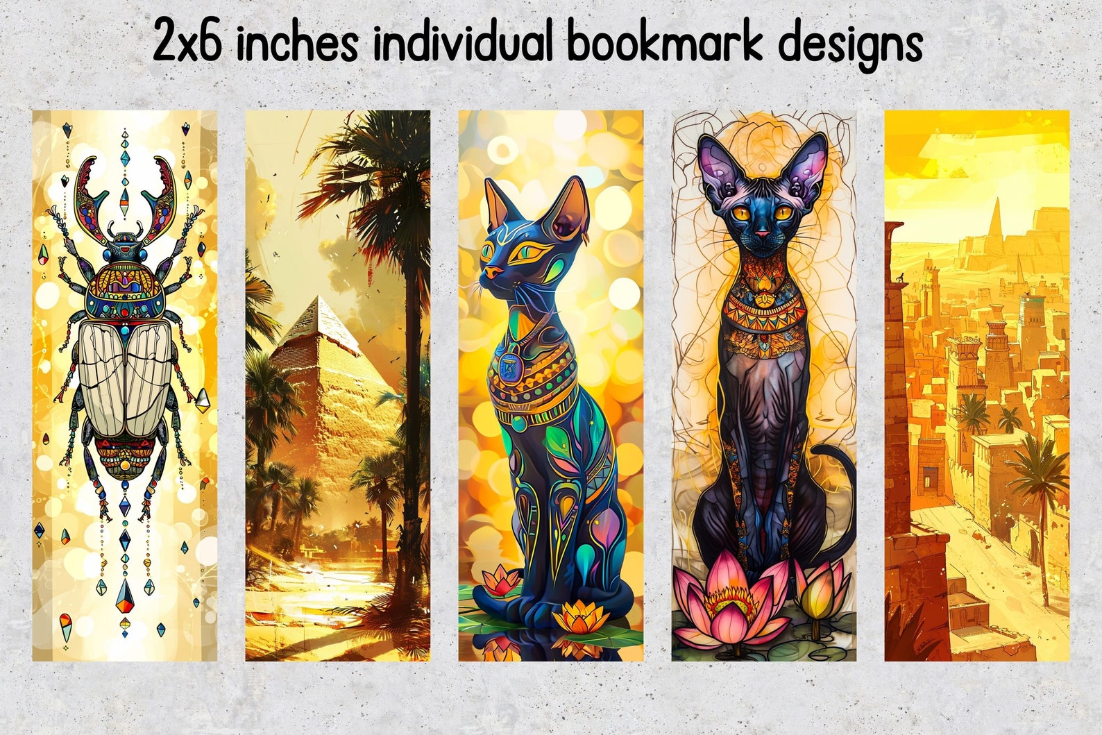55 Egyptian Art Printable Bookmarks, Historical Digital Download ...