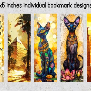 55 Egyptian Art Printable Bookmarks, Historical Digital Download ...