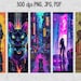 50 Cyberpunk Printable Bookmarks, Cyberpunk Digital Download Bookmark ...