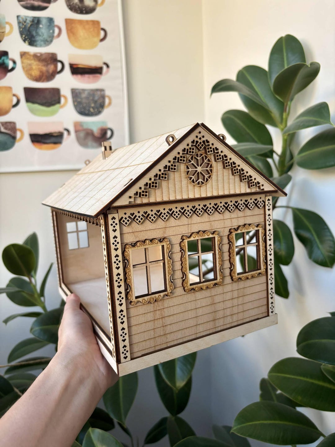 Bird Feeder Laser Cut File, DXF and SVG Garden Bird House Vector ...