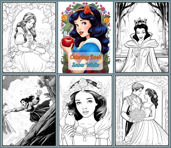 Dibujos Para Colorear De La Princesa Blancanieves Vectores De Colorear