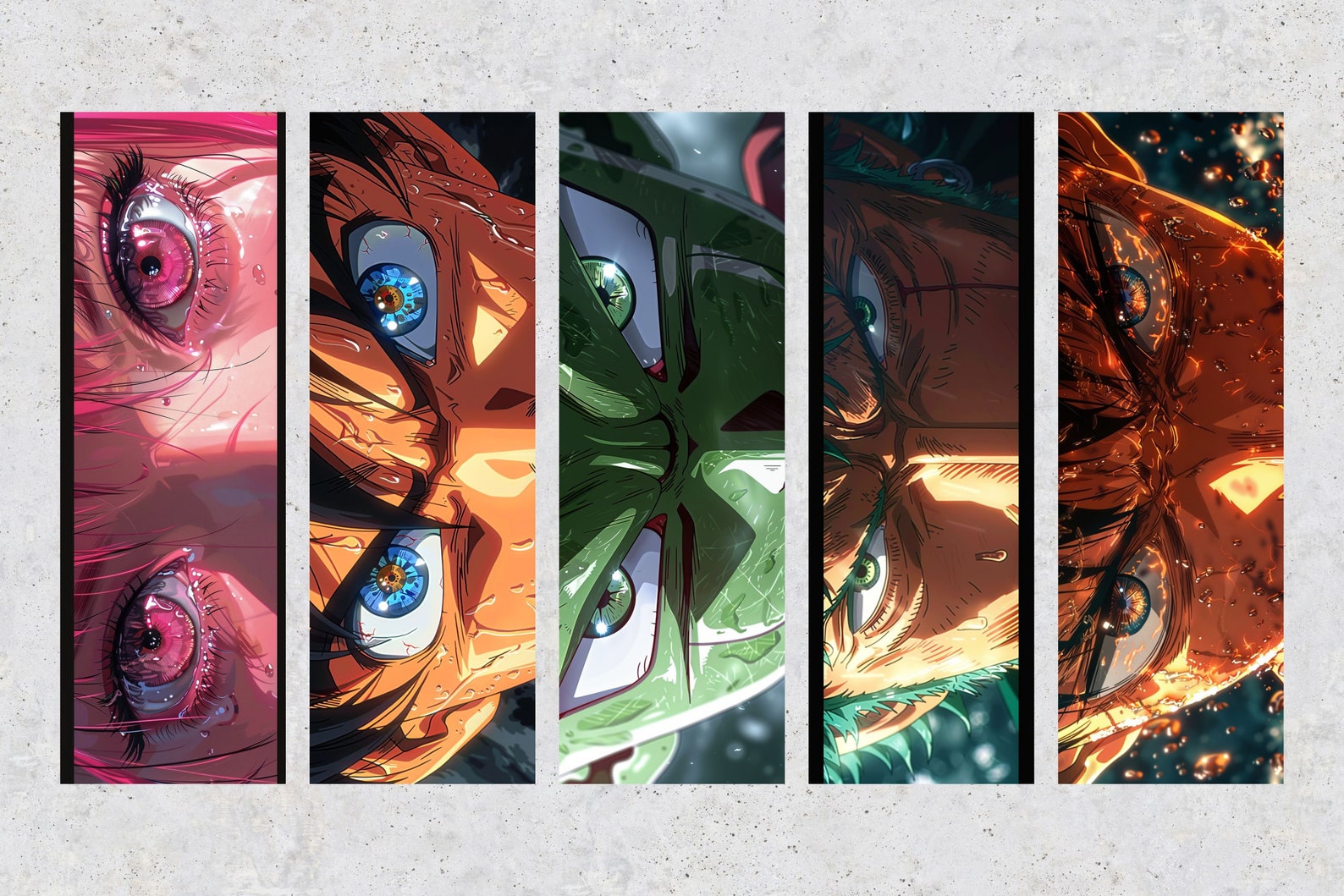 50 Anime Eye Printable Bookmarks, Anime Digital Download Bookmark ...