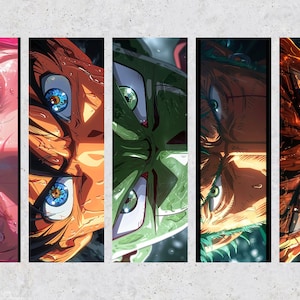 50 Anime Eye Printable Bookmarks, Anime Digital Download Bookmark ...