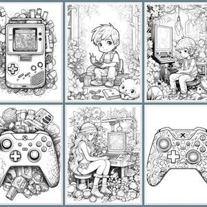 33 Gamer Coloring Pages, Gamer Adults Printable Coloring Page, Game ...