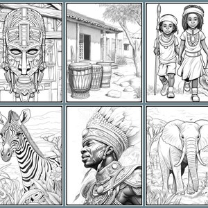 30 Africa Coloring Pages, Adults Printable Coloring Page With African ...