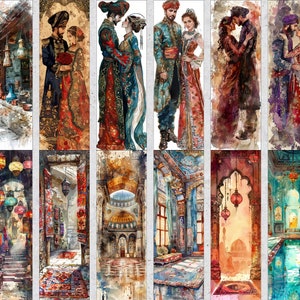 50 Turkish Novel Printable Bookmarks, Turkey Digital Bookmark Sheets ...