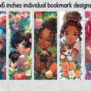 50 Anime Kids Printable Bookmarks, Anime Digital Bookmark Sheets, Manga ...