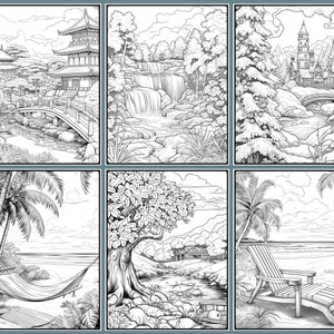 33 Relaxing Landscape Coloring Pages, Printable Nature Coloring Pages ...