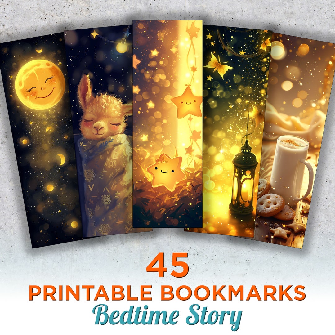 45 Bedtime Story Printable Bookmarks, Fairy Tale Digital Download ...