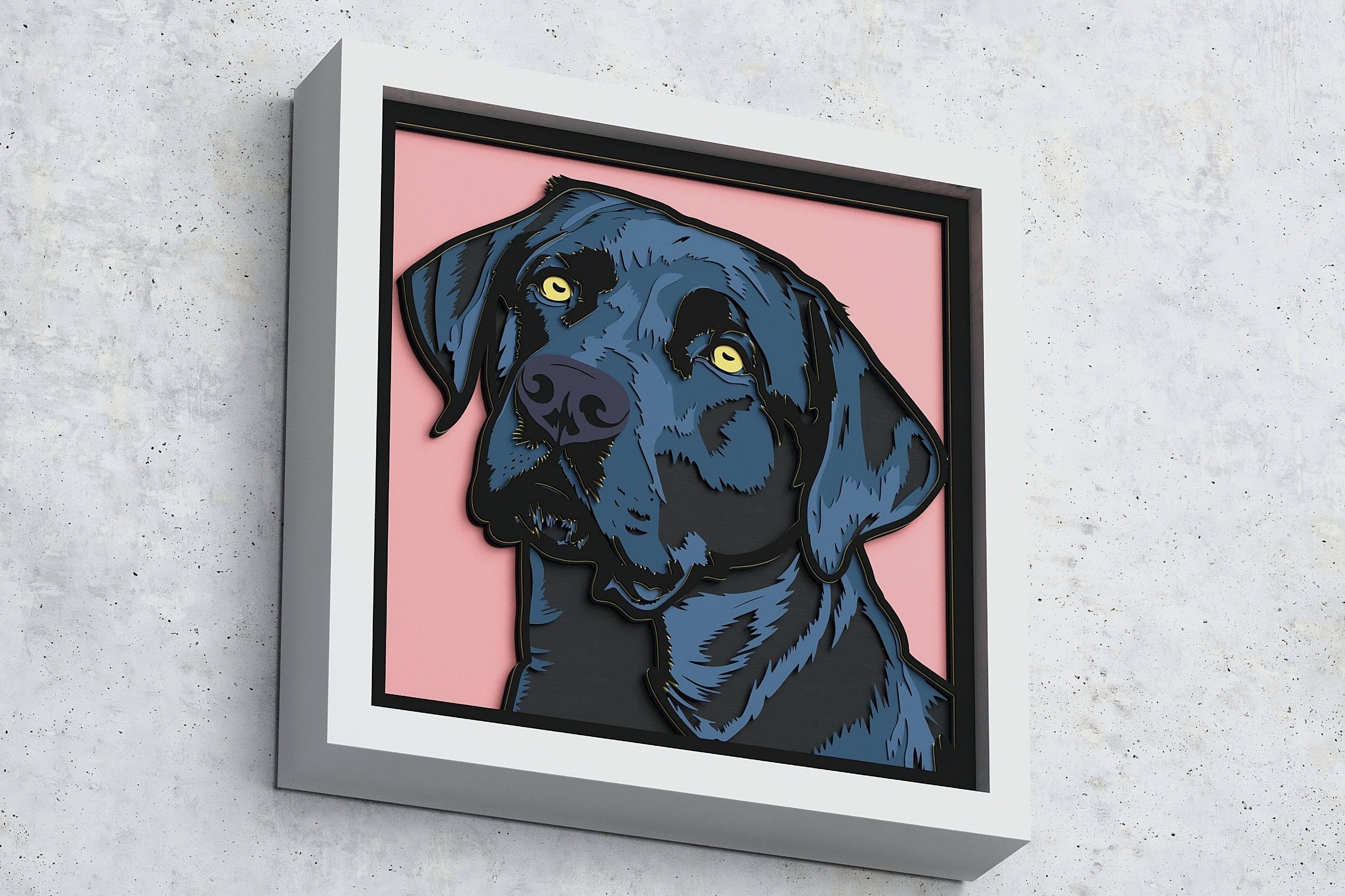 Labrador Retriever Shadow Box SVG Layered Design for Cricut - Etsy UK