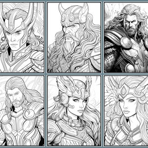 50 Norse Mythology Coloring Pages, Adults Printable Coloring Page With ...